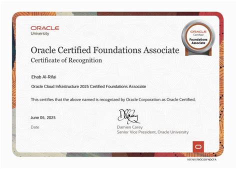Excited To Share That Ive Officially Earned The Oracle Cloud Infrastructure 2025 Data