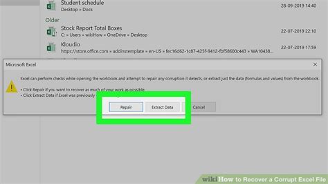Ways To Recover A Corrupt Excel File WikiHow