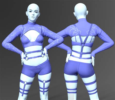 X Fashion Tek Outfit For Genesis 9 Daz 3d