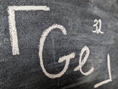 The Chemical Element Germanium With A Serial Number From The Periodic Table Chalk Drawing Stock