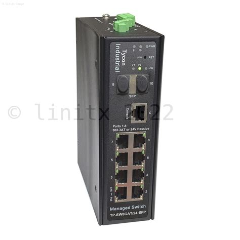 Tycon 10 Port Industrial Managed Atpassive Poe Switch