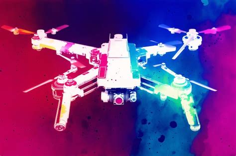 Premium Photo A Colorful Illustration Of A Drone With The Word Drone On It