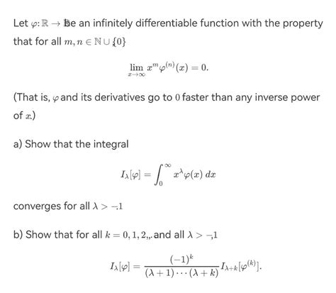 Solved Let R Be An Infinitely Differentiable Function Chegg