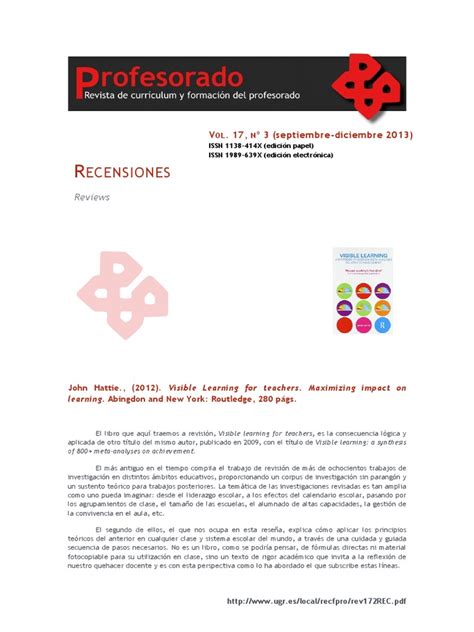 Hattie John 2009 Visible Learning A Synthesis Of 800 Meta Analyses