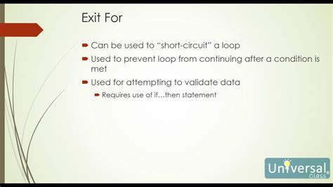 Lesson 5 Programming Loops Visual Basic For Applications Course Youtube