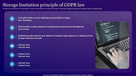 Storage Limitation Principle Of Gdpr Law Information Privacy Ppt Infographics Design Inspiration