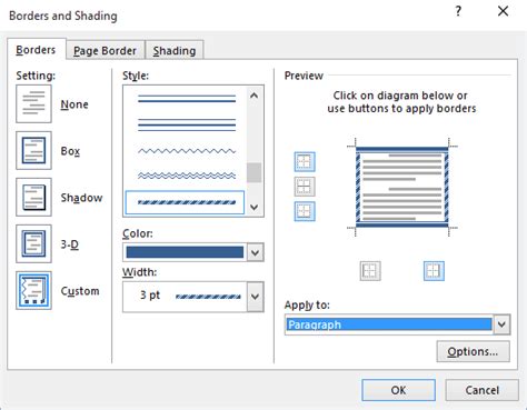 How To Use Paragraph Borders And Shading Microsoft Word 2016