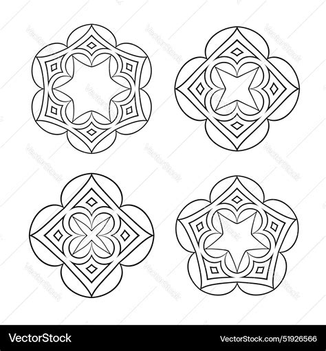Radial Patterns Royalty Free Vector Image Vectorstock