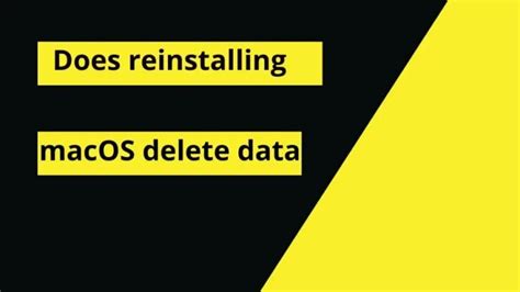 Does Reinstalling Macos Delete Data