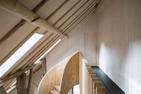 Plywood Spiral Staircase Added In Barn Conversion By Julia Van Beuningen Plywood Spiral Staircase Added In Barn Conversion By Julia Van Beuningen