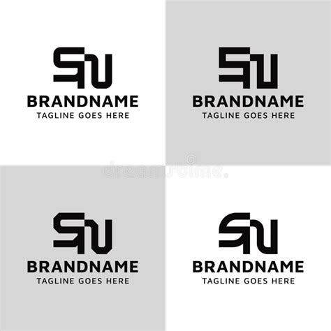 Letters Sn Monogram Logo Set Suitable For Any Business With Ns Or Sn