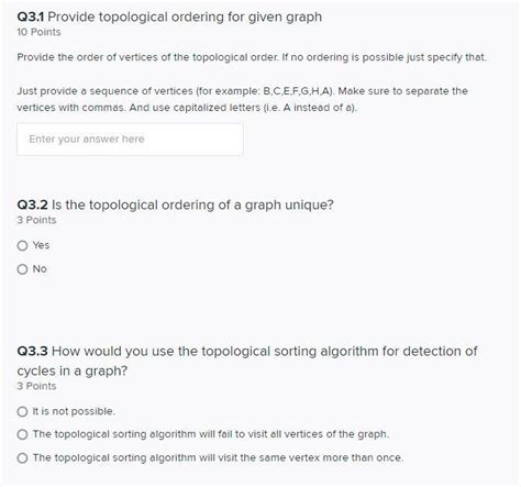solved q3 topological sorting 16 points consider the