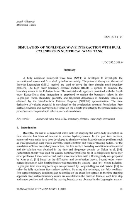 Pdf Simulation Of Nonlinear Wave Interaction With Dual Cylinders In Numerical Wave Tank