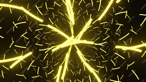 노란색 미래 공간 입자 네온 Vj 배경 공상 과학 터널 공간 구 Vfx 디자인 요소 추상 화려한 미래 조명 배경 애니메이션