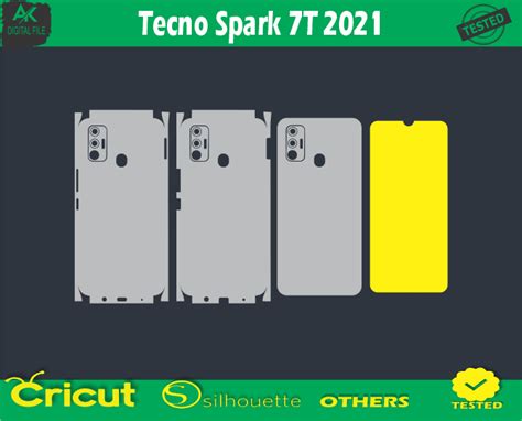 Tecno Spark T Skin Vector Template