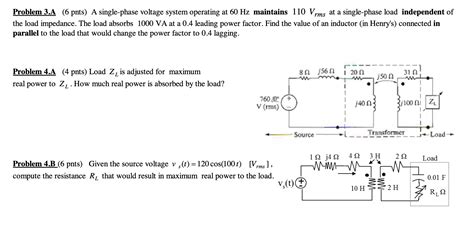 Solved Problem A Pnts A Single Phase Voltage System Chegg Com