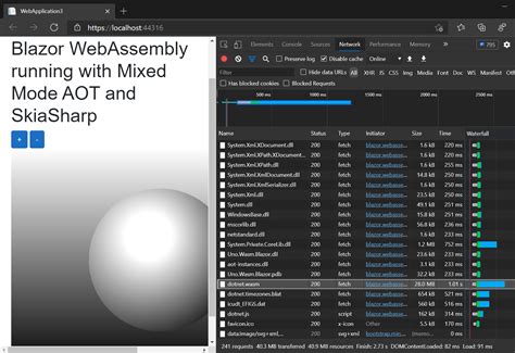 Blazor WebAssembly Client Side With AOT And SkiaSharp
