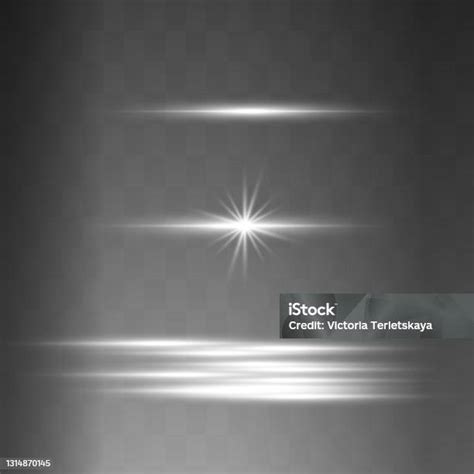 흰색 수평 렌즈 플레어 팩 레이저 광선 수평 광선 아름다운 조명 플레어 0명에 대한 스톡 벡터 아트 및 기타 이미지 0명 레이저 모션 Istock