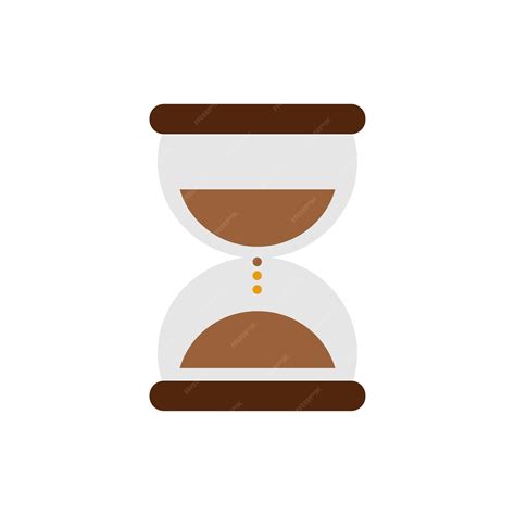 Значок песочных часов плоский дизайн мультяшном стиле элемент изолированных иллюстрация