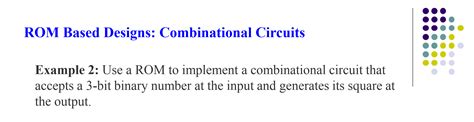 solved rom based designs combinational circuits example 2