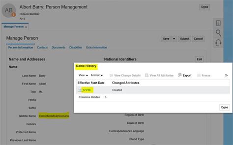 Applying UPDATE And CORRECTION Mode Changes To PersonName Metadata