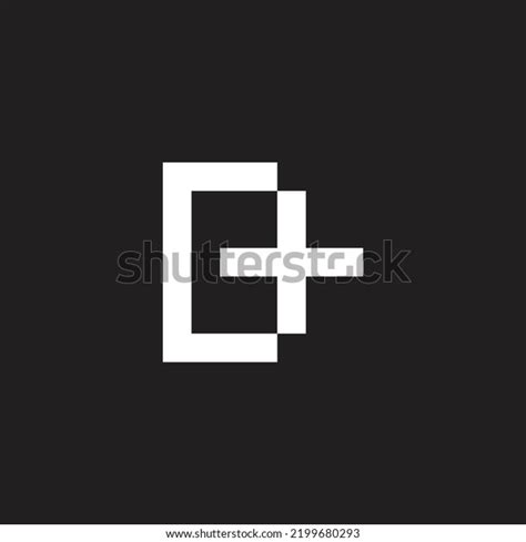 Letter C Plus Square Geometric Symbol Stock Vector Royalty Free