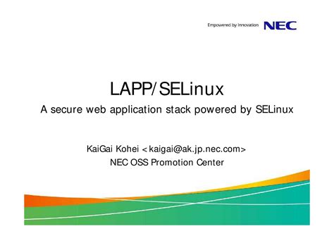 lapp selinux a secure web application stack powered by selinux