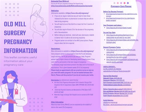 Old Mill Surgery New Pregnancy Information Leaflet Old Mill Surgery