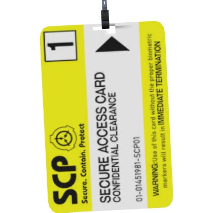 SCP Security Keycard Level 1 Roblox