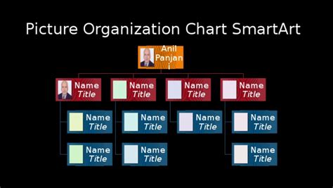 Picture Organization Chart Smartart Anil Panjan I Name Name Name Name Pdf