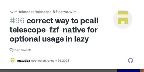 Correct Way To Pcall Telescope Fzf Native For Optional Usage In Lazy