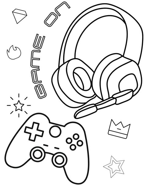 Video Game Controller Coloring Pages