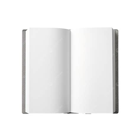 Blank Open Book Isolated With Clipping Path For Mockup Notebook White