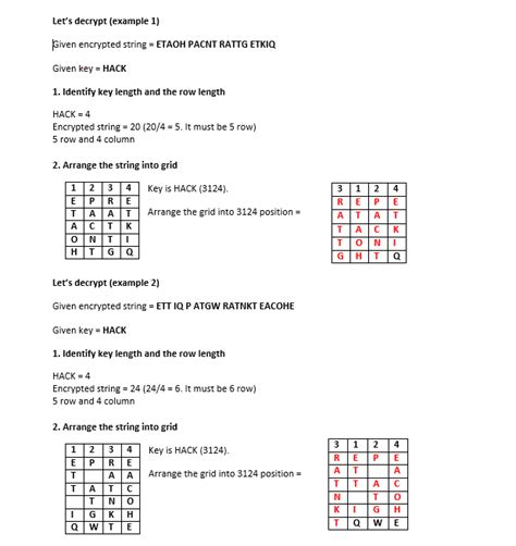 code 4 life columnar transposition cipher with key