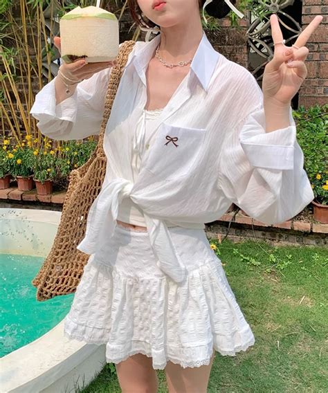 미즈민 [🍉여름필수템💙햇빛차단🚀당일🚛무료배송]로사 시스루 썸머셔츠 S160446