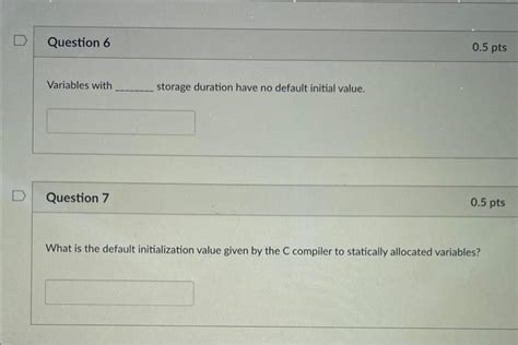 Solved Variables With Storage Duration Have No Default