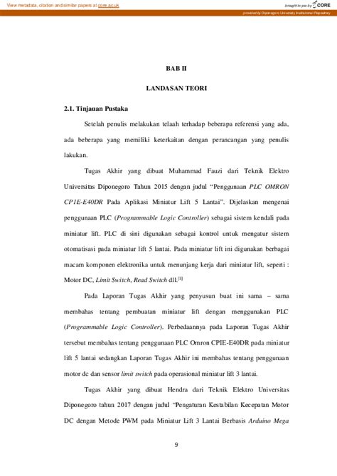 Pdf Simulasi Penggunaan Sensor Limit Switch Dan Motor Dc Pada Operasional Miniatur Lift 3