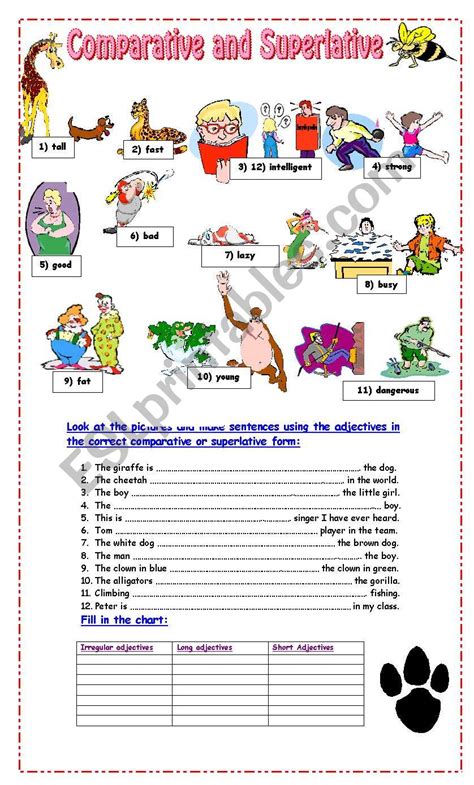 Comparative And Superlative Live Worksheet