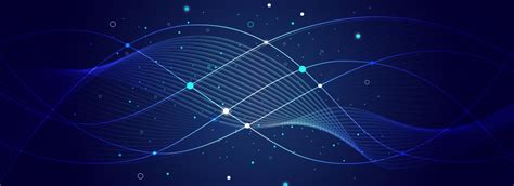 Blue Business Tech Line Light Banner Background Technology Business Atmosphere Background