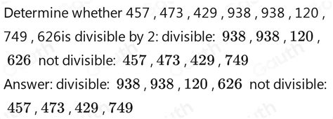 Solved Exercise 1 Directions Put A Check Mark On The Box If The Given Numbers Are Divisible