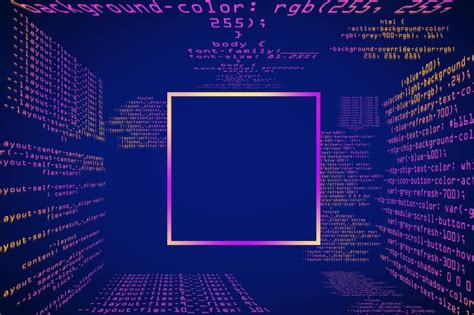 Premium Photo Creative Glowing Blue Coding Programming Background