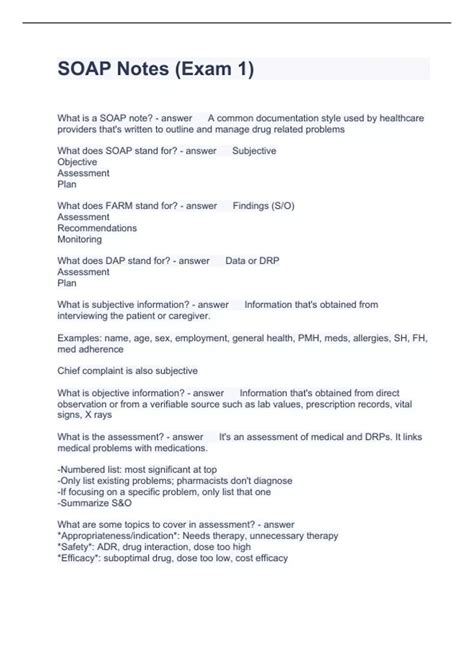 Soap Note2 Questions With Correct Answers Soap Stuvia Us