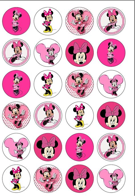 Printable Minnie Mouse Cake Topper Template Templates Printable