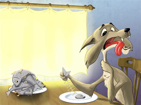 Вълкът и щъркелът Приказки с Джиджи