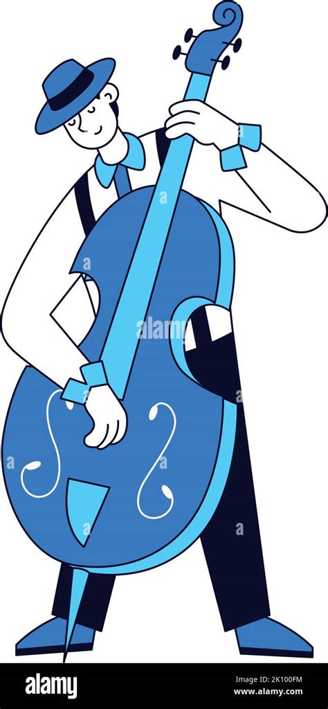 Isolated Cute Male Character Playing A Cello Classic Music Vector Stock Vector Image And Art Alamy