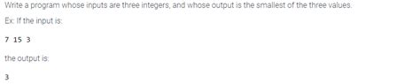 Solved Write A Program Whose Inputs Are Three Integers And