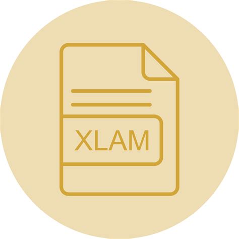 Xlam File Format Line Yellow Circle Icon 44142113 Vector Art At Vecteezy