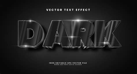 Premium Vector Dark Editable Text Style Effect Vector Text Effect