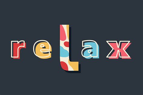 검은 배경에 밝은 색상의 글자로 휴식을 취하십시오 창의적인 미니멀리스트 글꼴로 손으로 쓴 슬로건 현대적인 트렌디 한 텍스트 인쇄 섬유 스웨트 셔츠 티셔츠 가방에 대 한 벡터