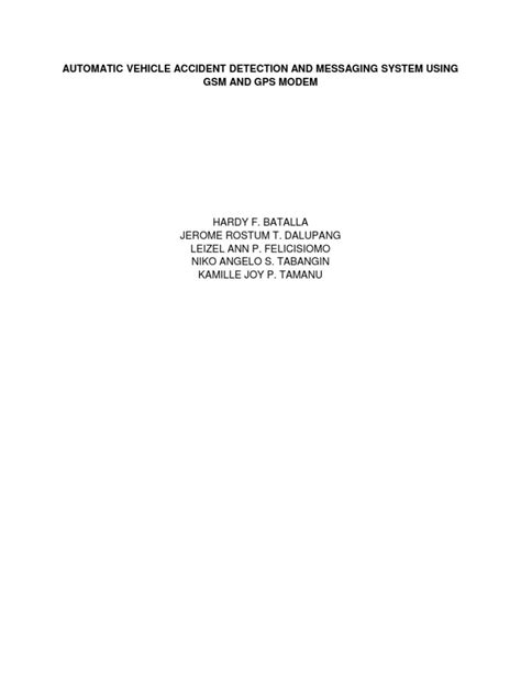 Automatic Vehicle Accident Detection And Messaging System Using Gsm And